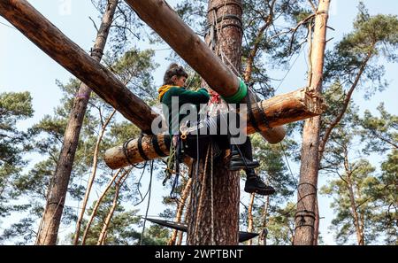 Climate activists build more tree houses in Gruenheide forest. The ...