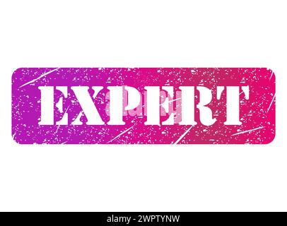 Expert stamp symbol, label sticker sign button, text banner vector ...