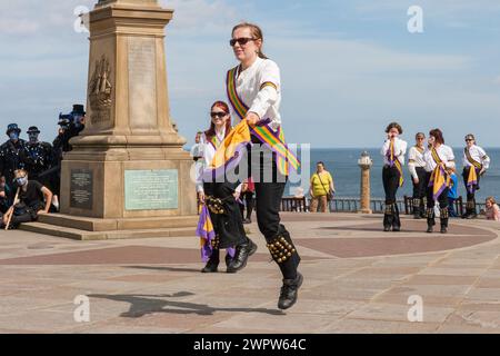 Lady Morris dancers at Whitby Folk Week Stock Photo - Alamy