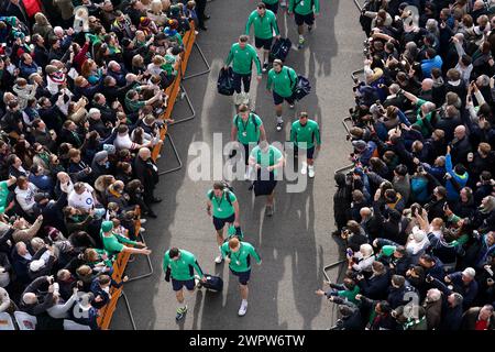Ireland players arriving before the Guinness Men's Six Nations match at ...