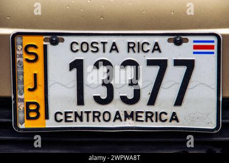 Car Number Plate Costa Rica Stock Photo - Alamy