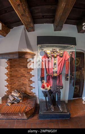 The interior of Bran Castle,known as Dracula's Castle,is the most ...