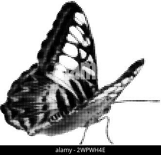 Butterfly halftone collage element vector illustration Stock Vector ...