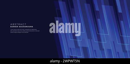 Abstract dark blue gradient overlay background with modern geometric ...