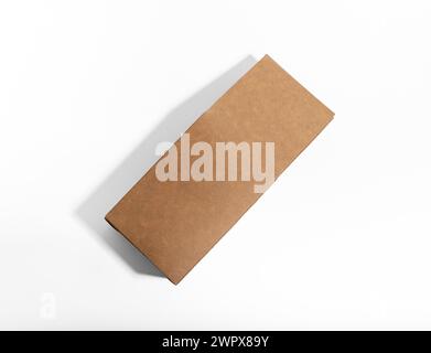 Kraft vertical product package, upright box. Carton packing mockup ...