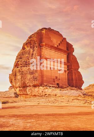 Qasr al-Farid tomb of Lihyan son of Kuza in Madain Saleh, Al Madinah ...