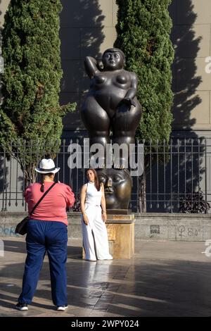 Thought, a sculpture by Fernando Botero in the Botero Plaza in Medellin ...