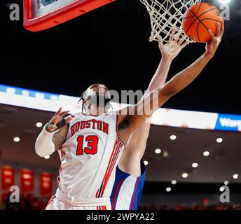 Houston forward J'Wan Roberts (13) shoots against TCU center Malick ...