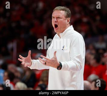 Kansas head coach Bill Self in the second half of an NCAA college ...