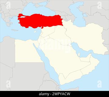 BEIGE CMYK color map of TURKEY Stock Vector Image & Art - Alamy