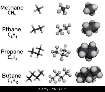 Propane is a three-carbon alkane with the molecular formula C3H8, normally a gas, but ...