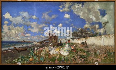Mariano Fortuny - Beach at Portici Stock Photo - Alamy