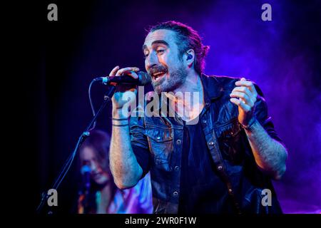 Danny O'Reilly lead singer of the rock band, The Coronas, performs at a ...