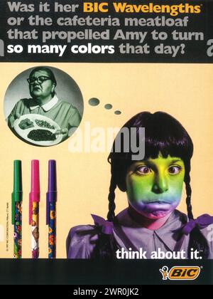 1990s USA Bic Magazine Advert Stock Photo - Alamy