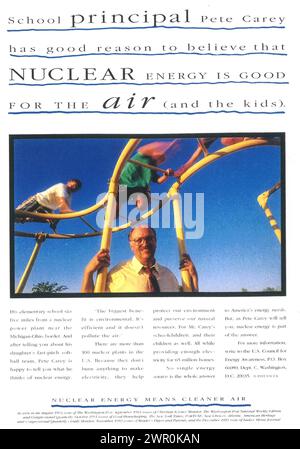Nuclear energy - US Council for energy awareness advert in a Natgeo ...