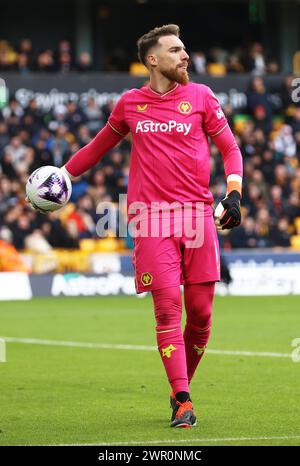José Sá of Wolverhampton Wanderers in the pregame warmup session during ...