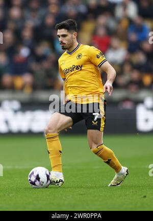 Pedro Neto of Wolverhampton Wanderers in action, during the Premier ...
