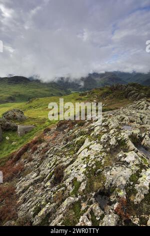Summit Cairn of Grange Fell on the Watendlath fells, Lake District ...