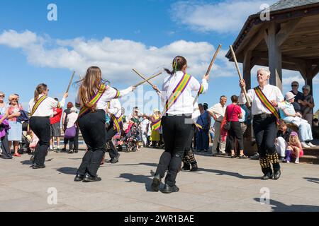 New Esperance, Lady Morris dancers at Whitby Folk Week Stock Photo - Alamy