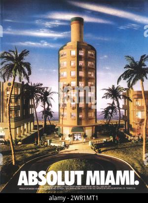 1990s USA Absolut Magazine Advert Stock Photo - Alamy