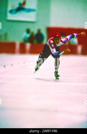USA Men's Speed Skating at the 1992 Olympic Winter Games Stock Photo ...