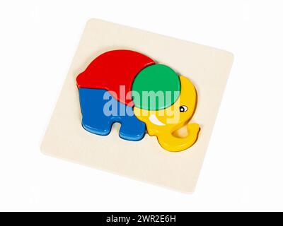 Elephant puzzle pieces for a toddler, isolated Stock Photo - Alamy