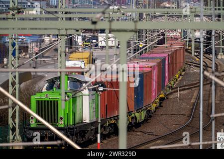 Freight train route to, from HHLA Container Terminal Burchardkai ...