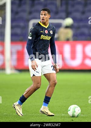 BRUSSELS - Jayden Oosterwolde of Fenerbahce SK during the UEFA Europa ...