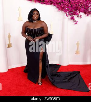Danielle Brooks arrives at the Oscars on Sunday, March 15, 2026, at the ...