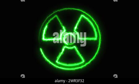 Bright radioactive sign. Computer generated 3d render Stock Photo - Alamy