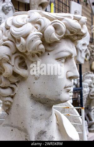 Sample plaster sculpture of a classical head casting in London Stock ...
