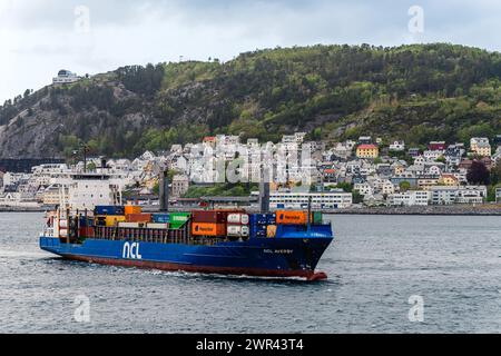 Container Ship NCL AVEROY in Geirangerfjord, ALESUND, Norway, Europe ...