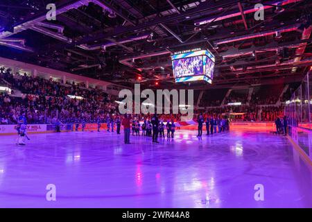 March 10th, 2024: Rochester Americans and Utica Comets players battle ...