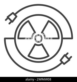 Radiation sign with Plugs vector concept seamless pattern in thin line style Stock Vector Image ...