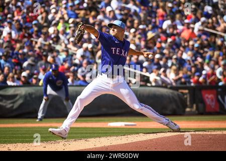 Texas Rangers relief pitcher Brock Burke throws to a Los Angeles Angels ...