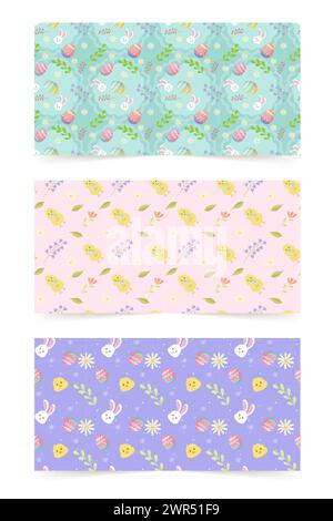 A set of seamless patterns for backgrounds, banners, advertising and ...