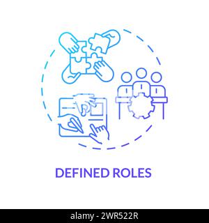 Defined roles blue gradient concept icon Stock Vector Image & Art - Alamy