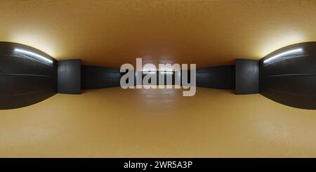 Dark Room With Multiple Wall Lights 360 panorama vr environment map ...