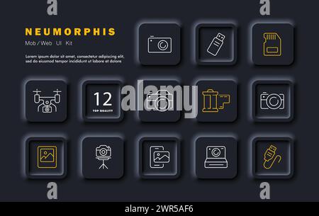 drone technology photographic camera focus city Stock Vector Image ...