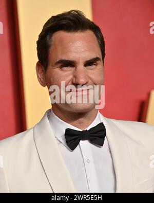 USA. 10th Mar, 2024. Roger Federer walking on the red carpet at the ...