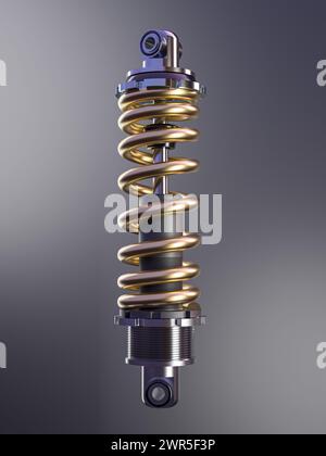 Shock absorber, 3D rendering isolated on white background Stock Photo ...