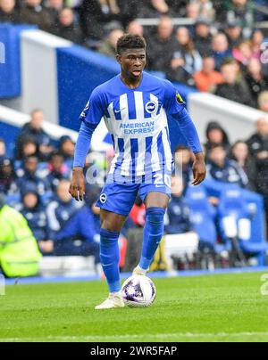 Carlos Baleba of Brighton & Hove Albion in action during the Premier ...
