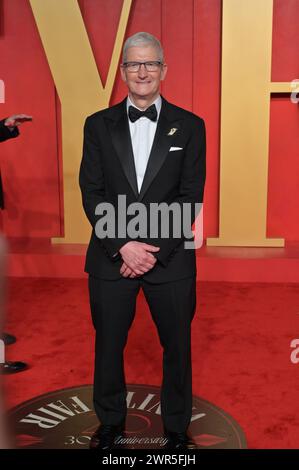 USA. 10th Mar, 2024. Tim Cook walking on the red carpet at the 2024 ...