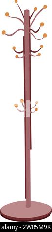 autumn coat rack cartoon vector illustration Stock Vector Image & Art ...