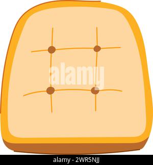 yellow desk chair cushion cartoon vector illustration Stock Vector ...