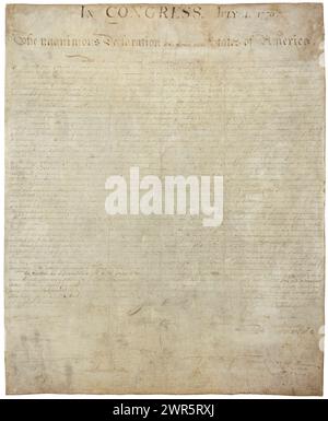 US Declaration of Independence; The original Declaration of ...