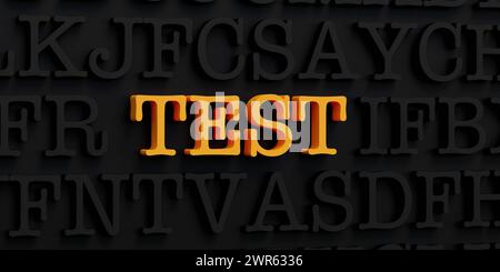 The word TEST in 3D Letters on white background - Das Wort TEST aus 3D ...
