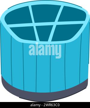 colour pencil holder cartoon vector illustration Stock Vector Image ...