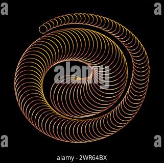 The spiral. The dynamic shape of the parallel lines creates the ...