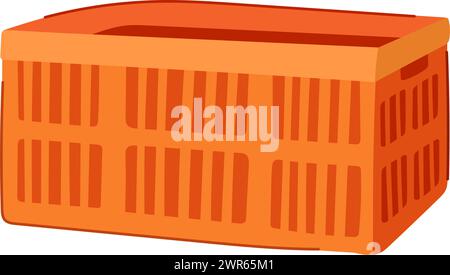 view plastic crate cartoon vector illustration Stock Vector Image & Art ...
